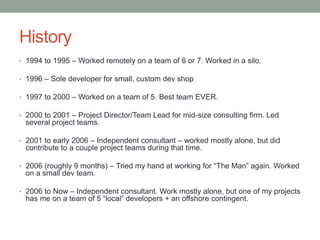 (Best) Practices for the Solo Developer | PPT