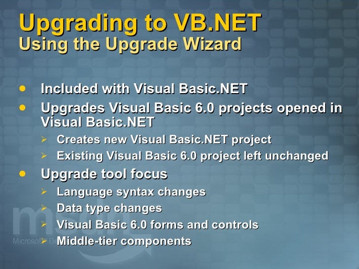 Best practices for upgrading vb 6.0 projects to vb.net