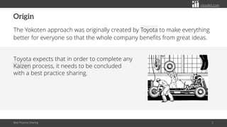 Yokoten: Enhancing Performance through Best Practice Sharing | PDF