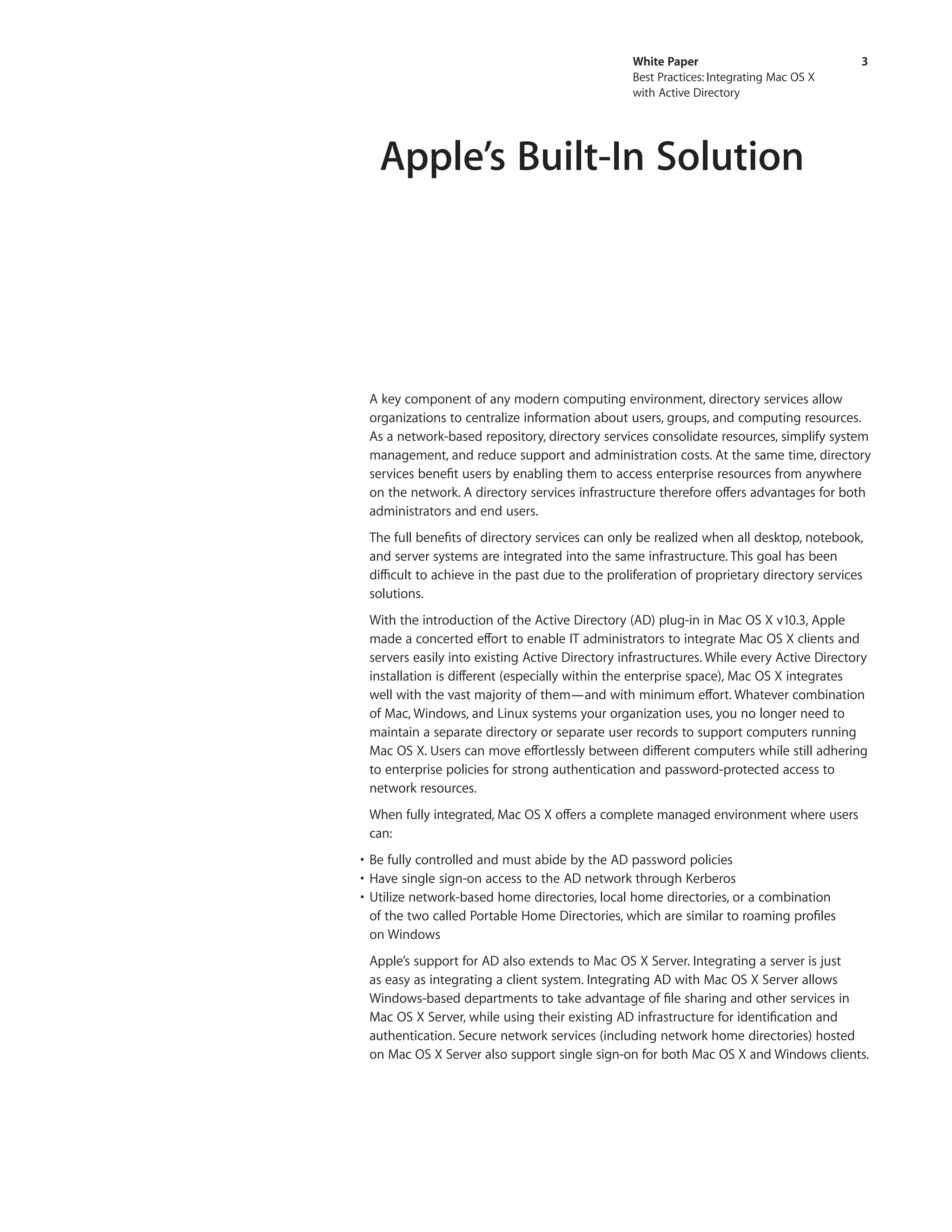 เอกสาร แนวทาง การอินติเกรท Mac OS X เข้ากับ ระบบ Active Directory อย่างไร Best Practices How to ...