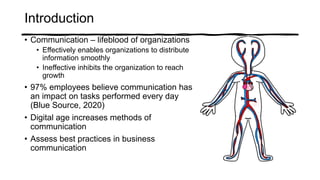 Best practices in business communication | PPTX