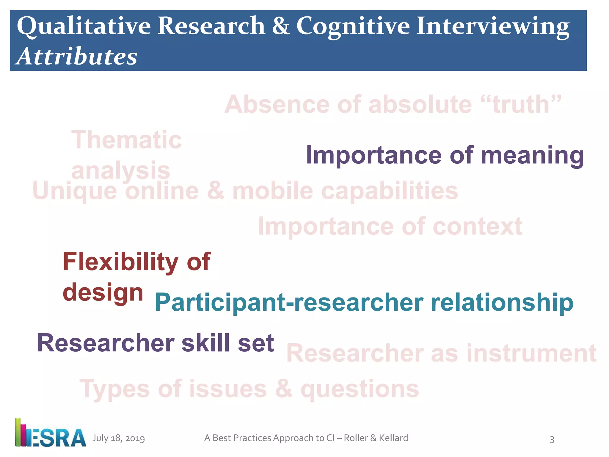 A best practices approach to cognitive interviewing | PPTX