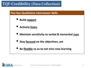 A best practices approach to cognitive interviewing | PPTX