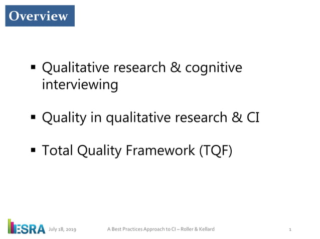 A best practices approach to cognitive interviewing | PPTX