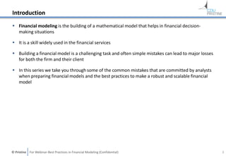 Best practices in financial modeling | PPTX