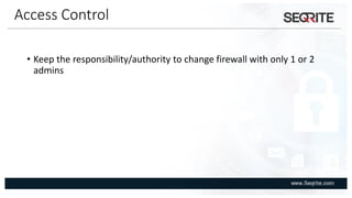 Best practices in firewall management | PDF