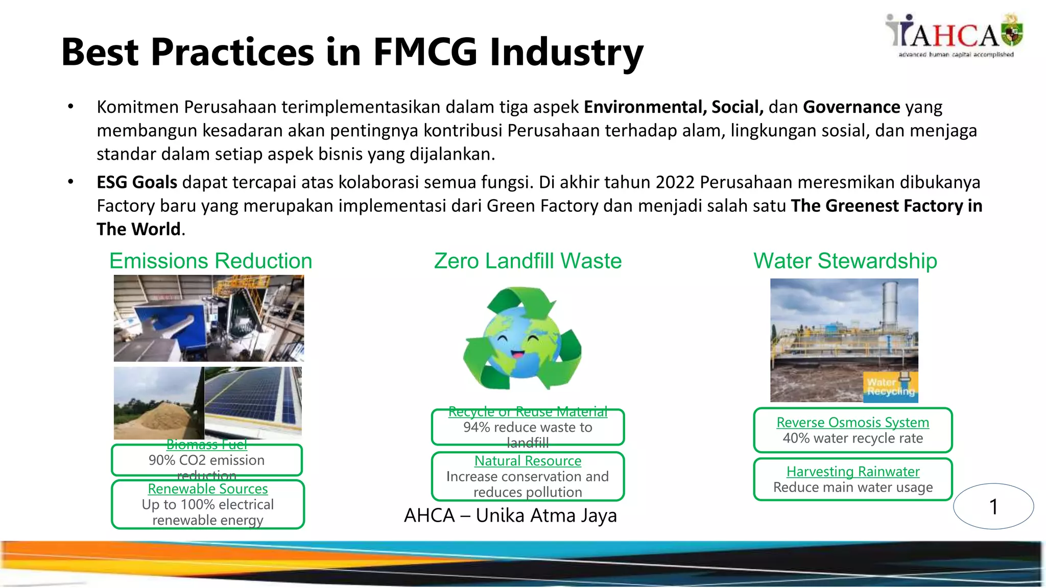 Best Practices Sustainability in FMCG Industry | PPT