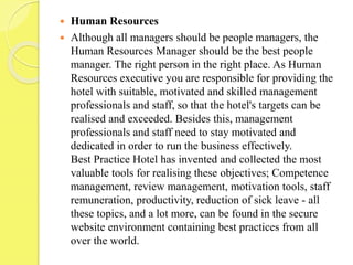 Best practices in hotel industry | PPTX