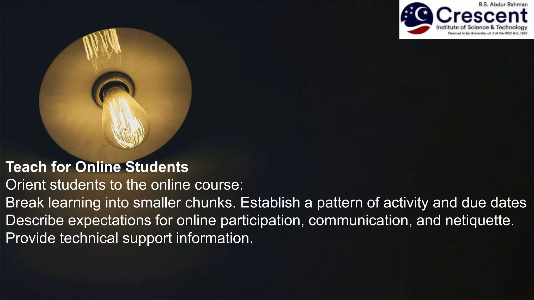 Best practices in online education ppt | PPTX