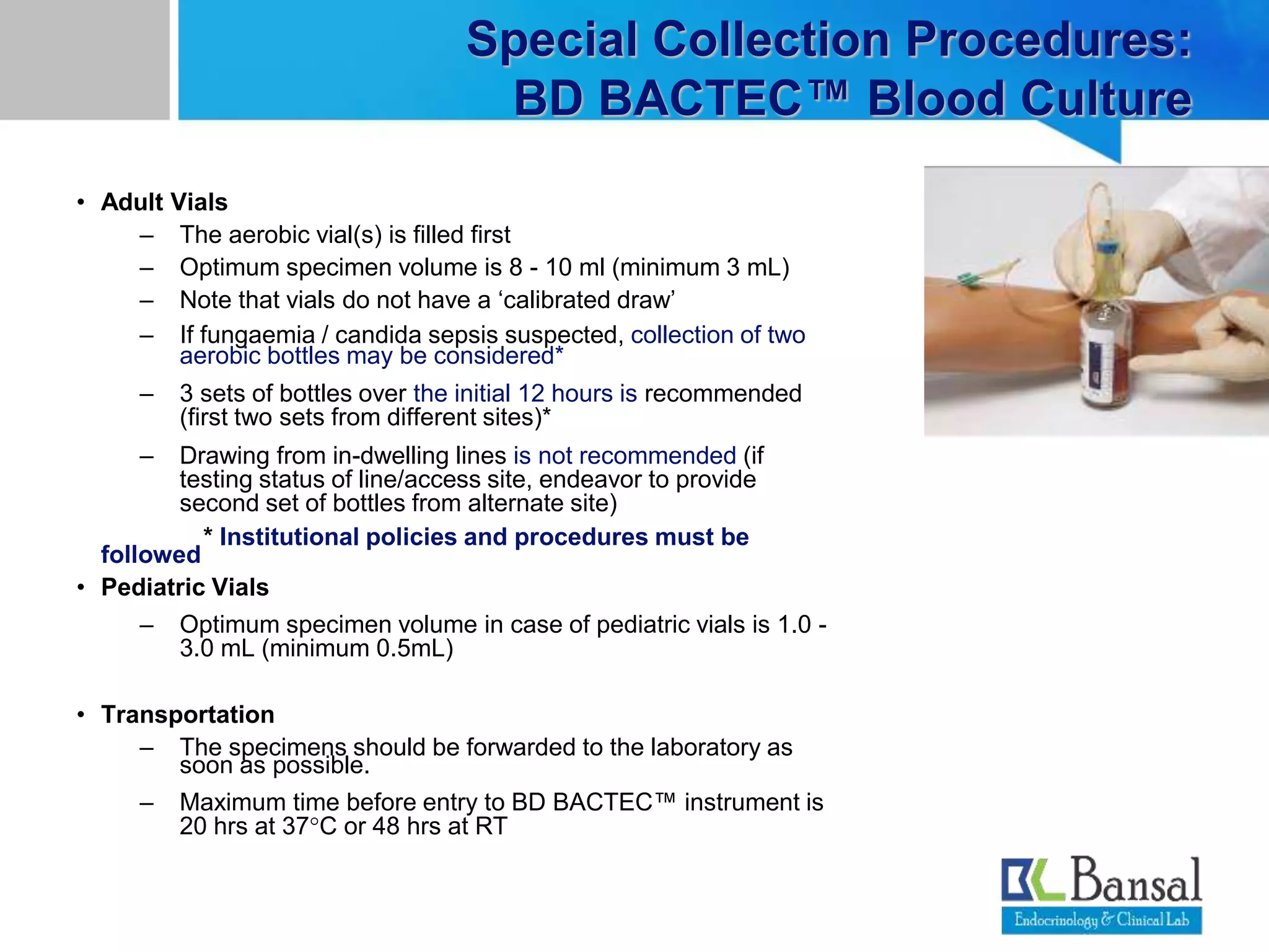 Best practices in phlebotomy for blood culture | PPT