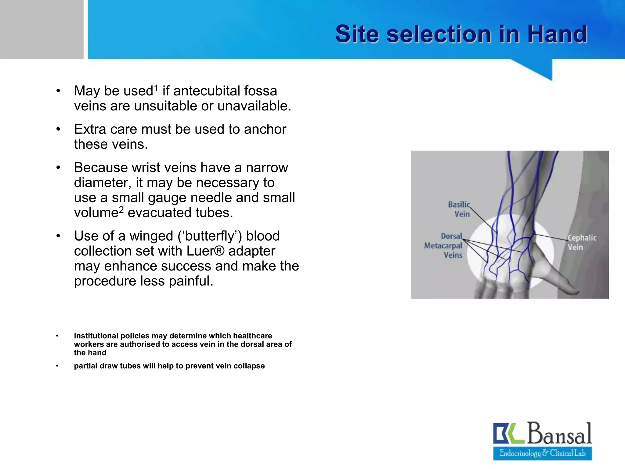 Best practices in phlebotomy for blood culture | PPT