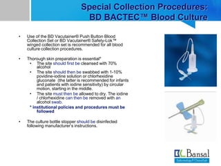 Best practices in phlebotomy for blood culture | PPT
