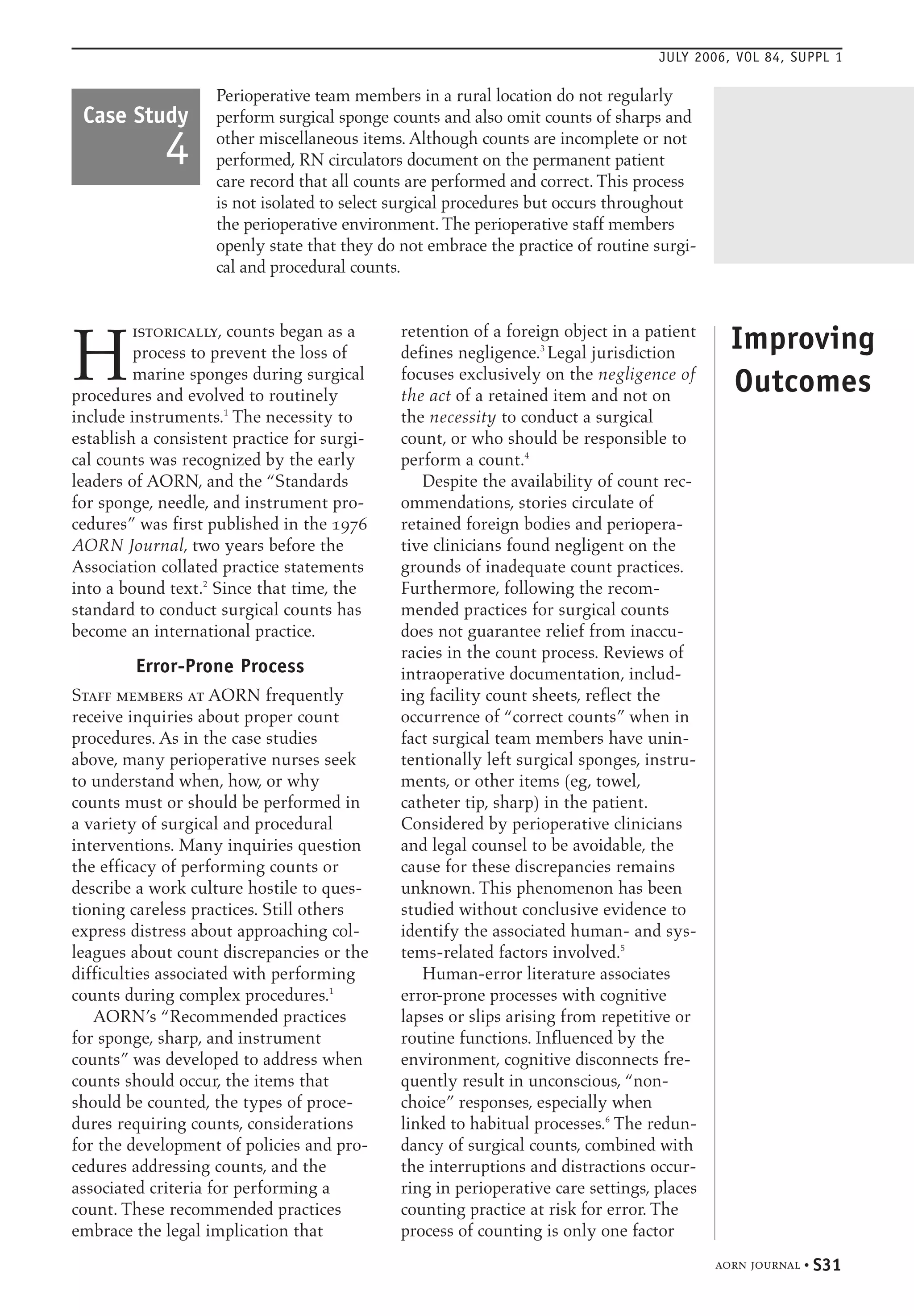 Best practices in preventing retained foreign objects | PDF