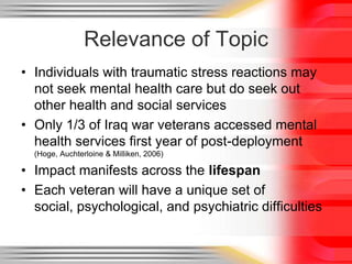 Best practices in ptsd handout | PPT