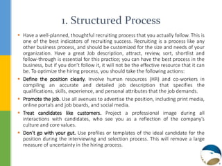 Best practices in recruitment that every company should follow | PPT