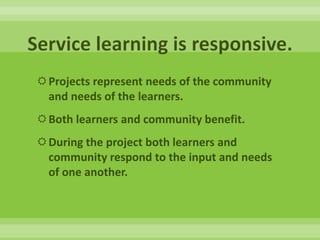 Best Practices In Service Learning | PPT