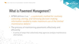 Best Practices in Sustainable Pavement Management | PPT