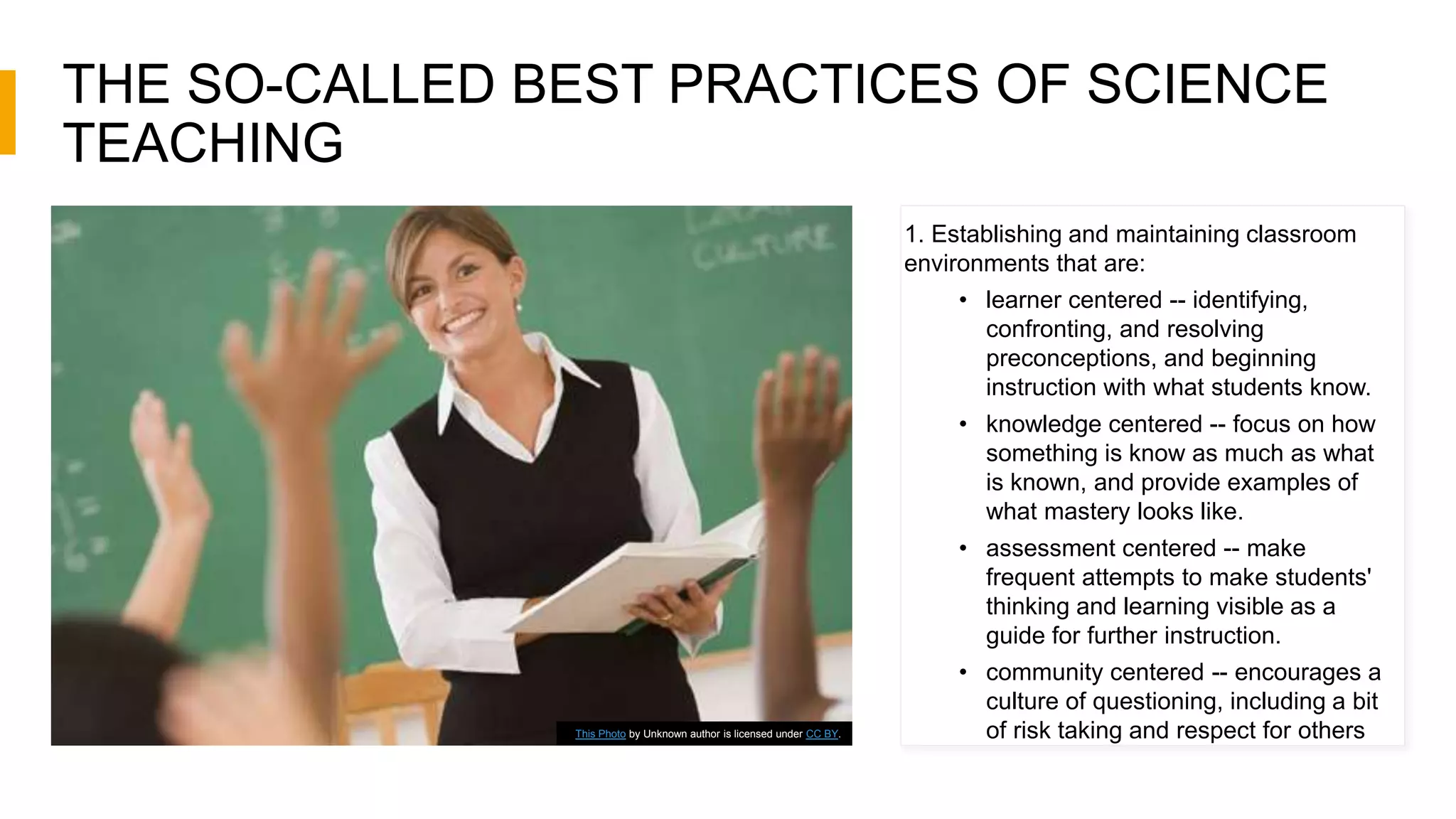 Best Practices in the Teaching of Science | PPTX