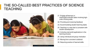 Best Practices in the Teaching of Science | PPTX