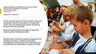 Best Practices in the Teaching of Science | PPTX