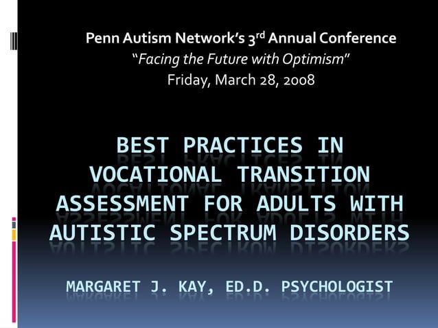 Best Practices In Vocational Transition Assessment For Adults With Asd ...