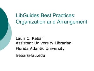 Best Practices LibGuides 2012 | PDF