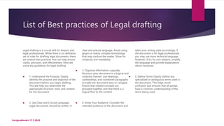 Best Practices of Legal drafting Aman | PPTX