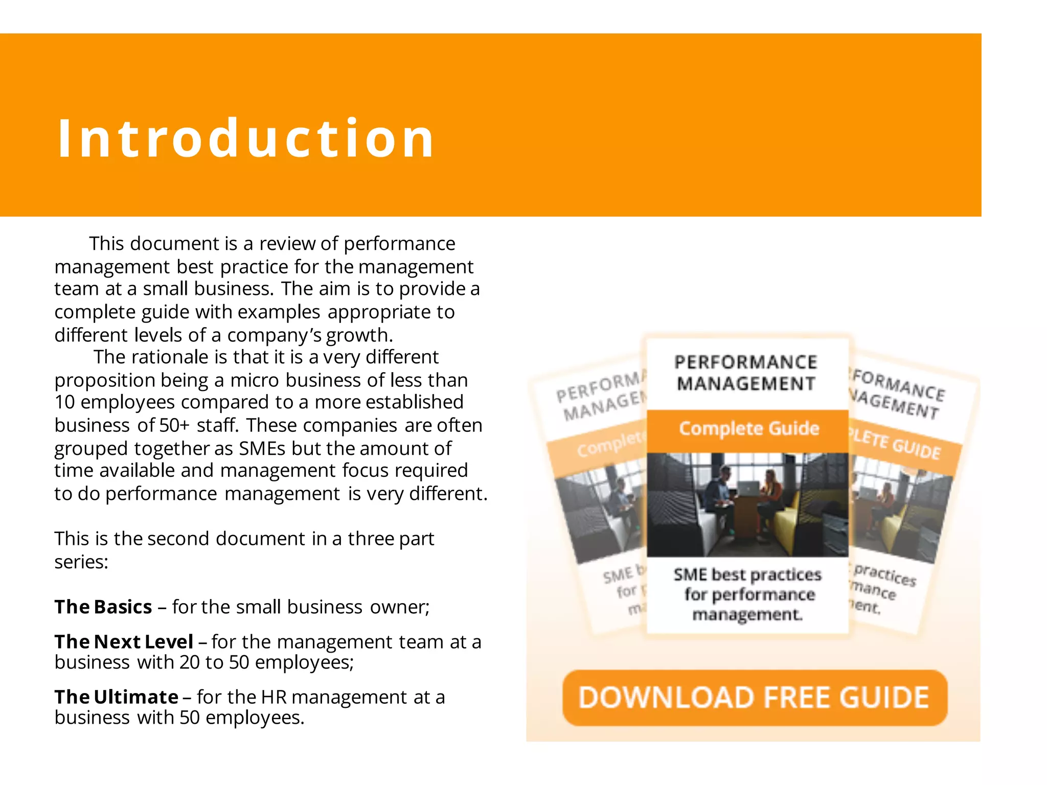 Best practices of performance management (up to 50 employees) | PDF