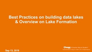 Best practices on building data lakes and lake formation | PPT