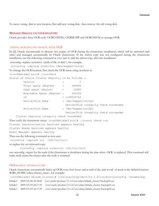 Best practices oracle_clusterware_session355_wp | PDF