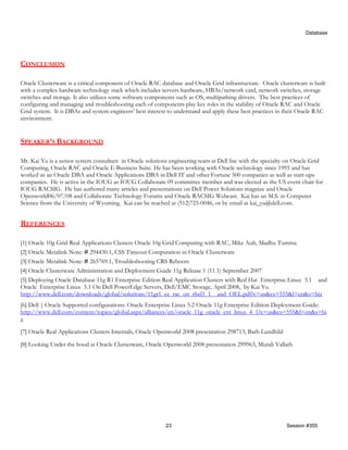 Best practices oracle_clusterware_session355_wp | PDF