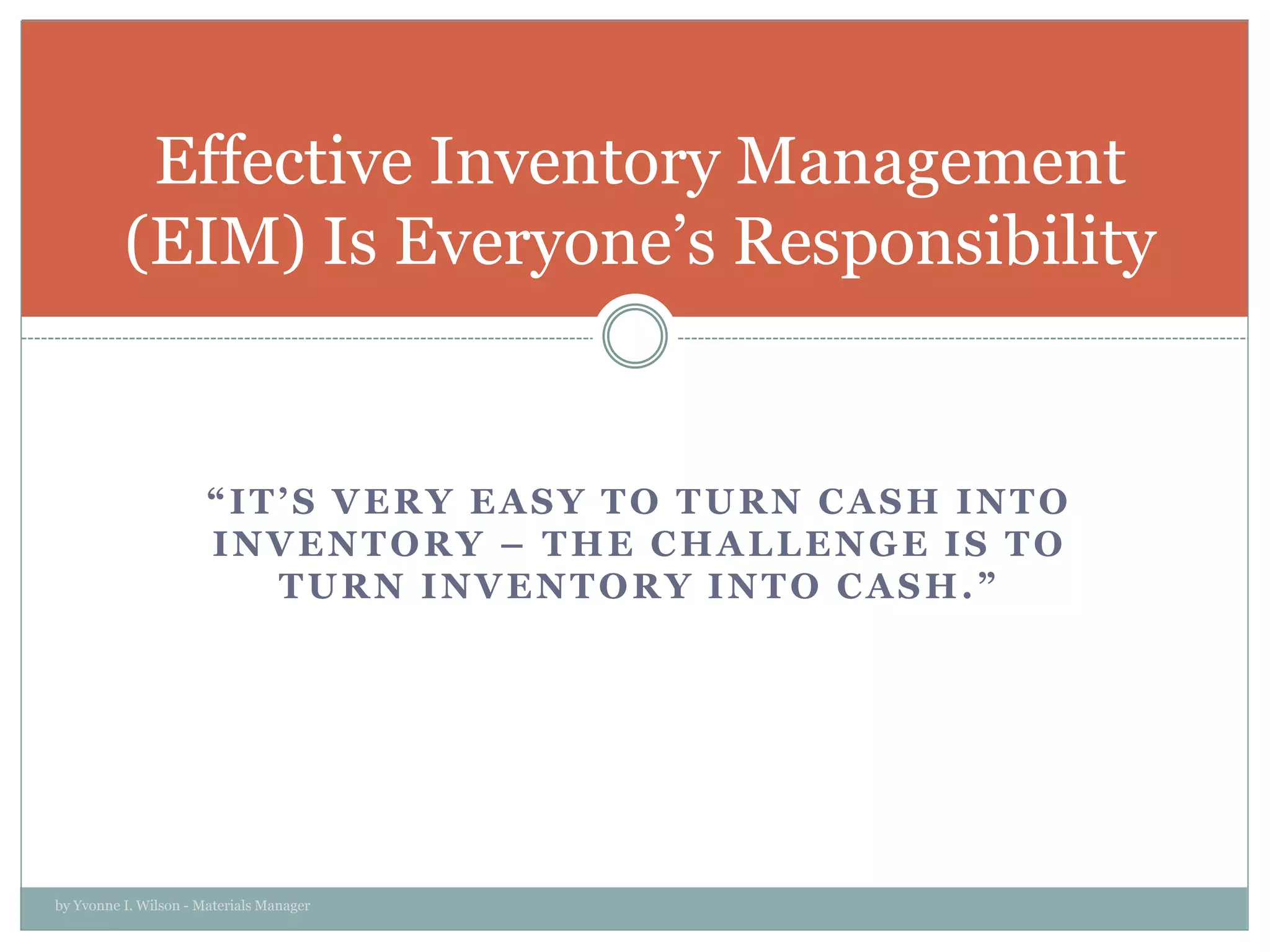 Best Practices to an Effective Inventory Management System | PPTX