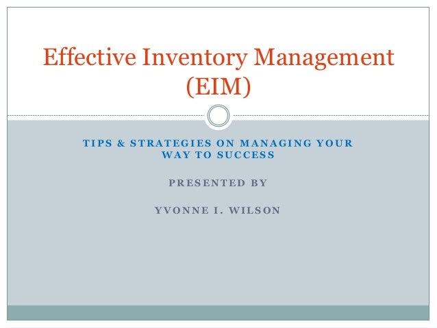 Best Practices to an Effective Inventory Management System