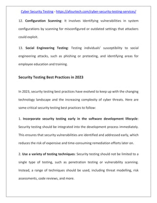 Best Practices, Types, and Tools for Security Testing in 2023.docx