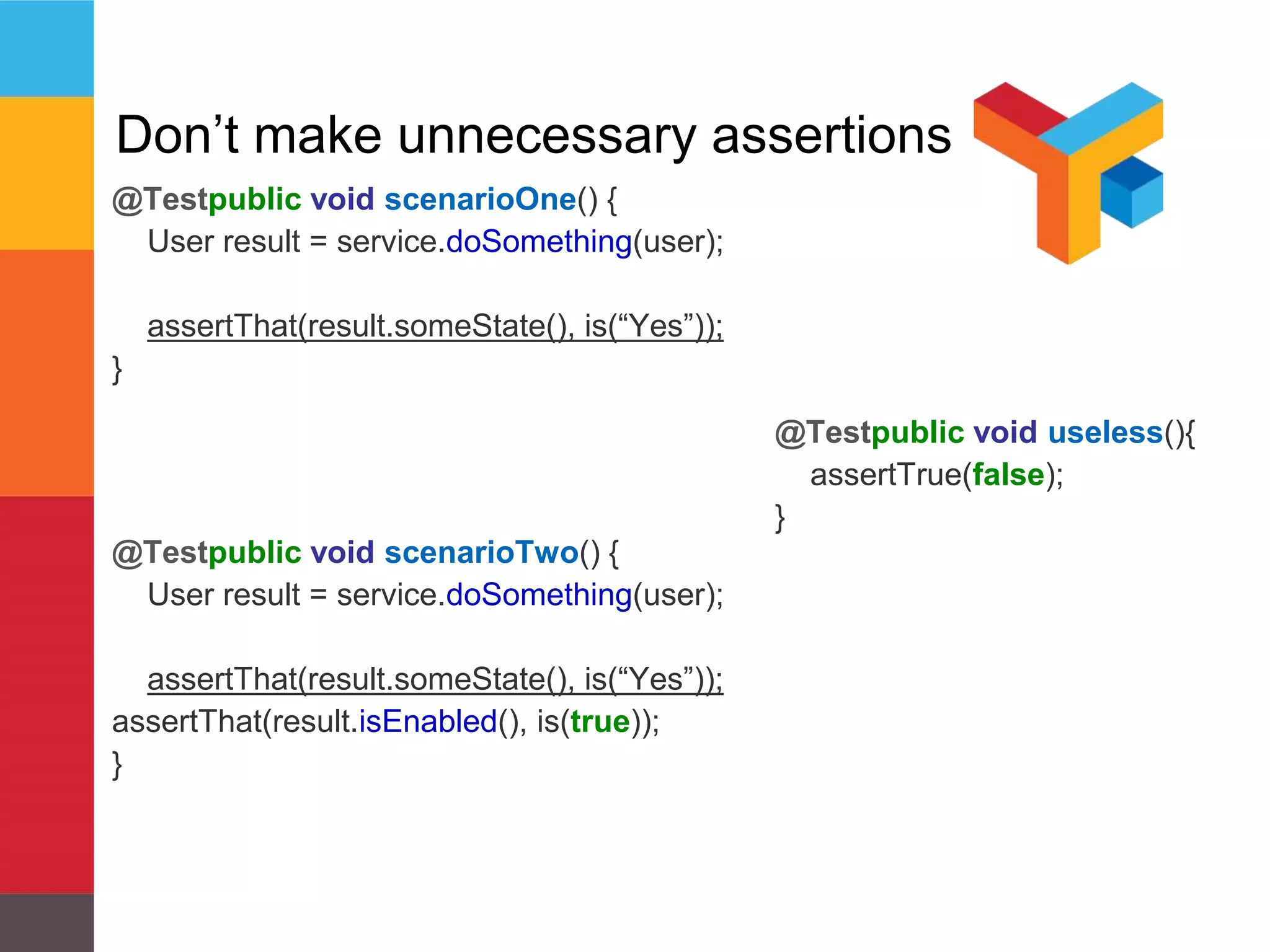 Best practices unit testing | PPT Best practices unit testing | PPT