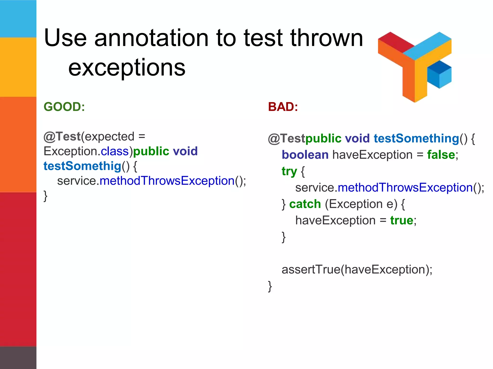 Best practices unit testing | PPT Best practices unit testing | PPT
