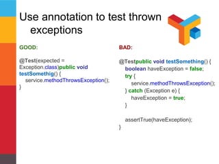 Best practices unit testing | PPTX