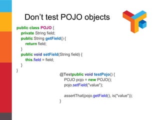 Best practices unit testing | PPTX