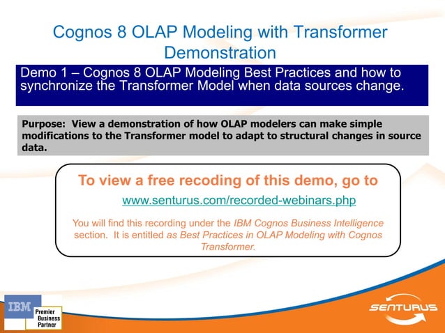 Best Practices with OLAP Modeling with Cognos Transformer (Cognos 8) | PDF