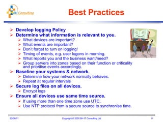 Best practises for log management | PPT
