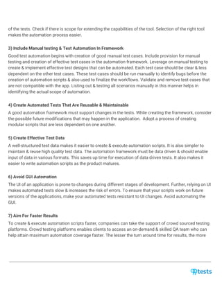 Best Practises In Test Automation | PDF