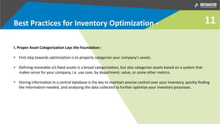 Best practises of inventory optimization | PPTX | Logistics | Business