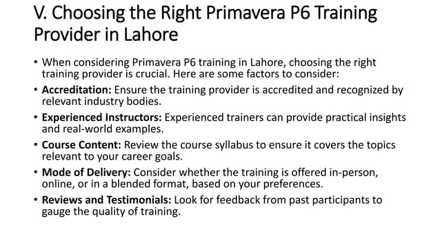 Best Primavera P6 Training in Lahore.pptx