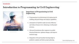 Best Programming Language for Civil Engineers | PPTX