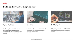 Best Programming Language for Civil Engineers | PPTX