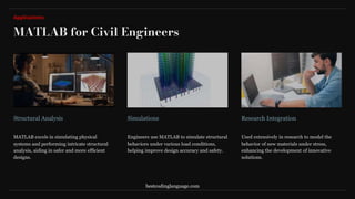 Best Programming Language for Civil Engineers | PPTX