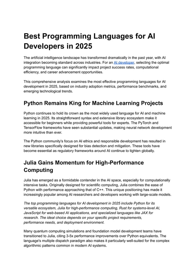 Best Programming Languages for AI Developers in 2025.pdf
