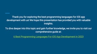 Best Programming Languages For iOS App Development.pptx