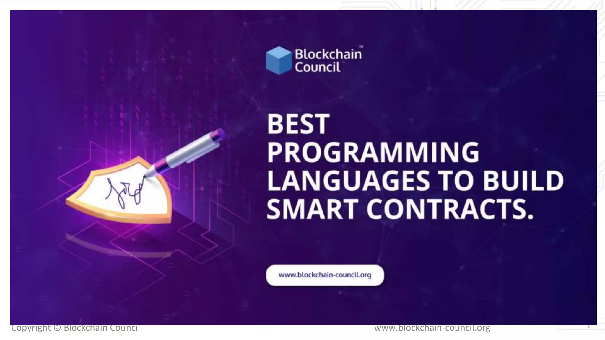 Best programming languages to build smart contracts | PPT