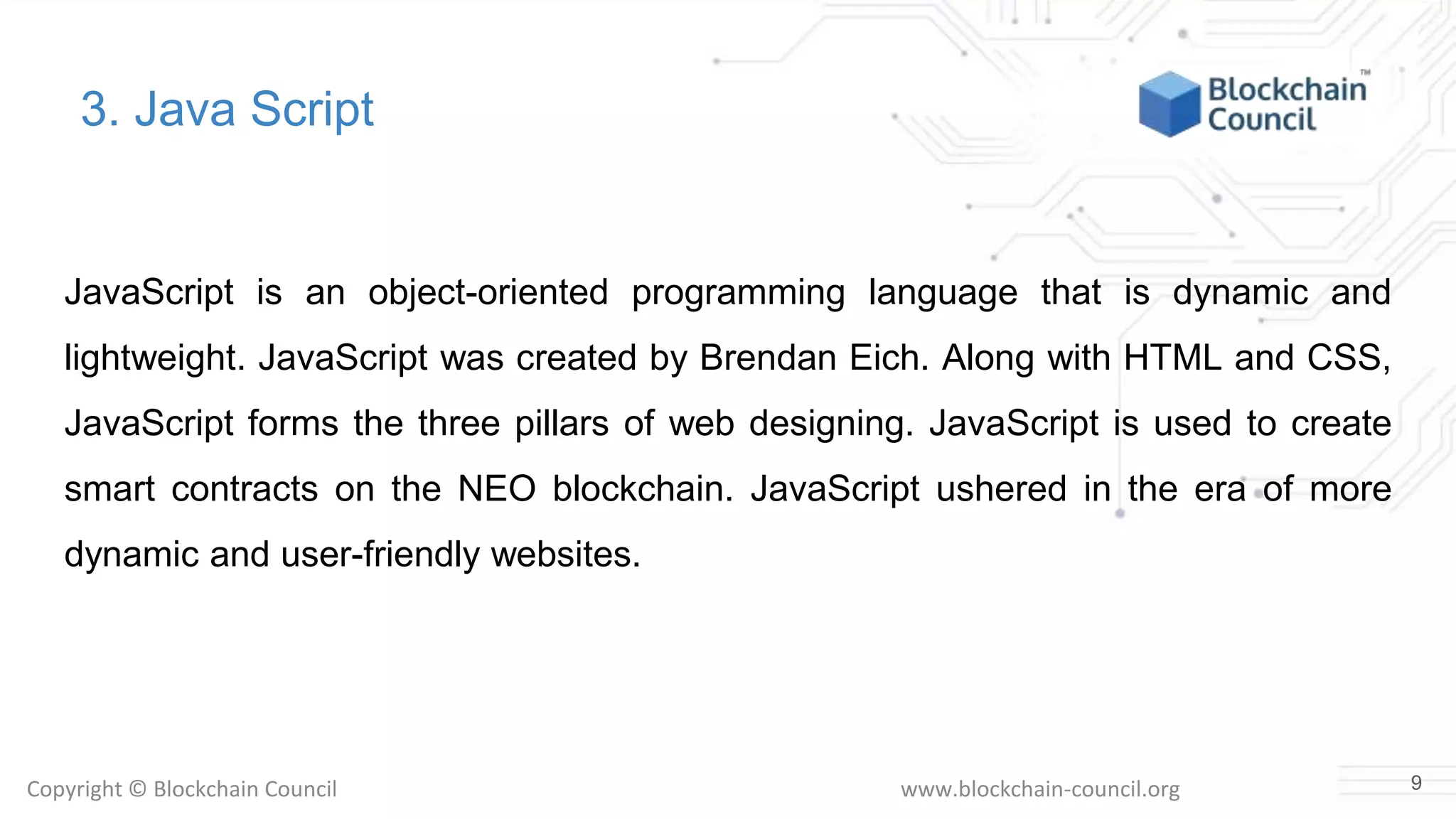 Best programming languages to build smart contracts | PPT
